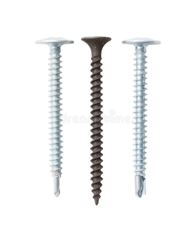 Three Different Types of Screws are Shown, with One Being a Wood Stock ...