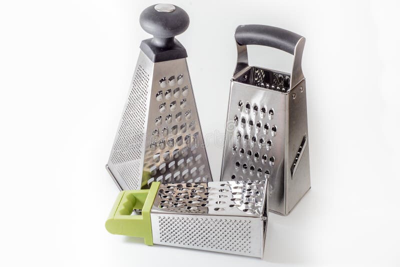 Three Different Types of Vegetable Graters in Size and Shape, with ...