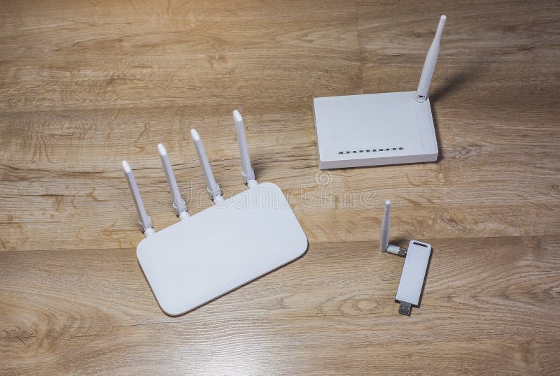 Three Different Types of Wi-Fi Routers, Modern and Old Technology ...