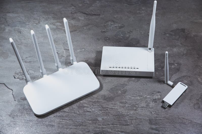 Three Different Types of Wi-Fi Routers, Modern and Old Technology ...