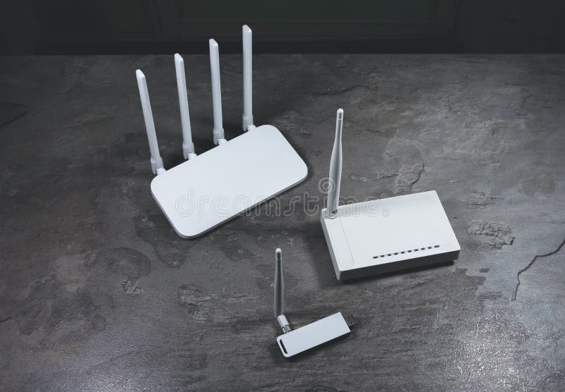 Three Different Types of Wi-Fi Routers, Modern and Old Technology ...