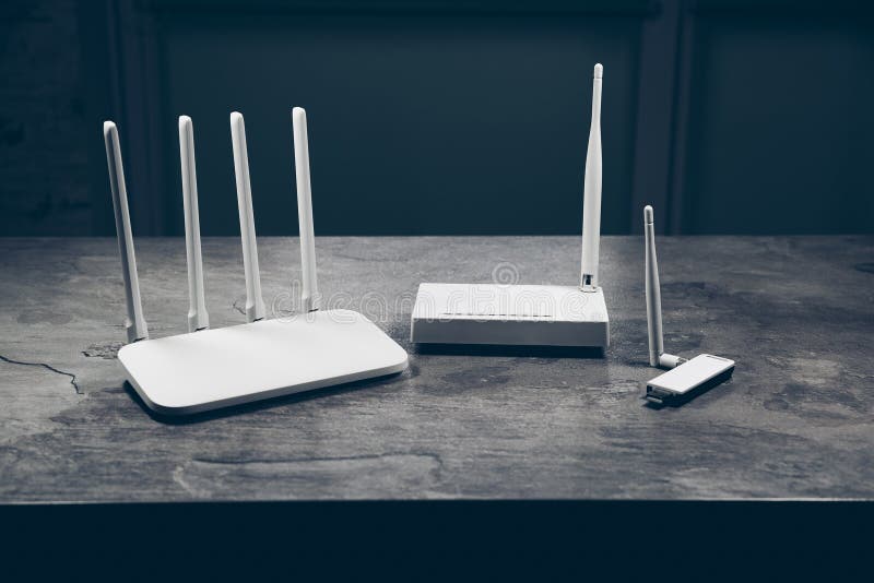Three Different Types of Wi-Fi Routers, Modern and Old Technology ...