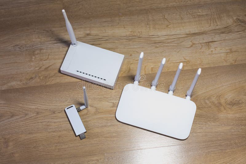 Three Different Types of Wi-Fi Routers, Modern and Old Technology ...
