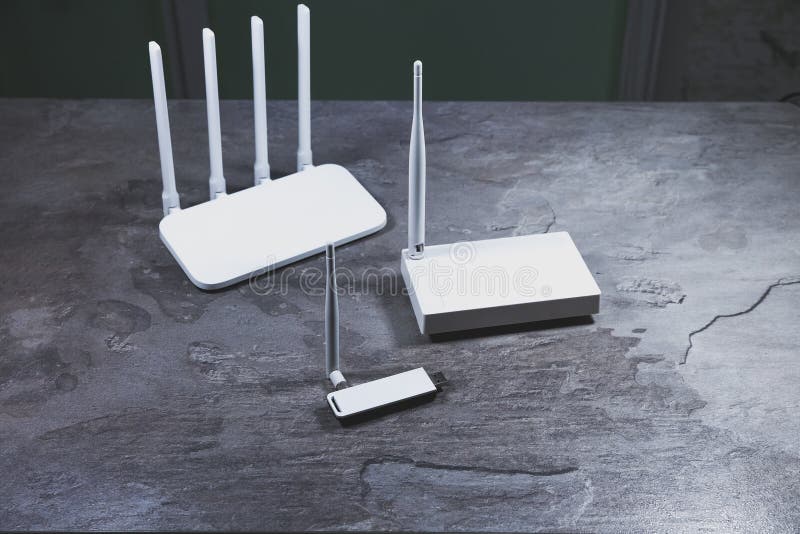 Three Different Types of Wi-Fi Routers, Modern and Old Technology ...