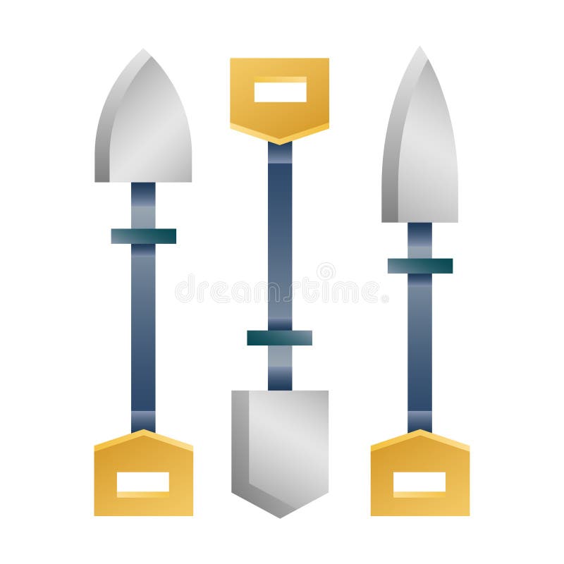 Digging Spade Gradient Illustration Stock Vector - Illustration of ...