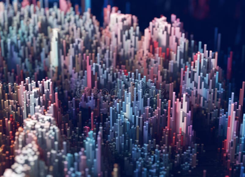 Beautiful 3D Graphics, 3D Synthetic Solid Graphics, Mountains Stock ...