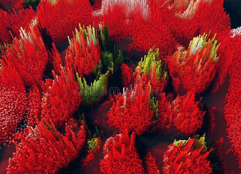 Beautiful 3D Graphics, 3D Synthetic Solid Graphics, Mountains Stock ...