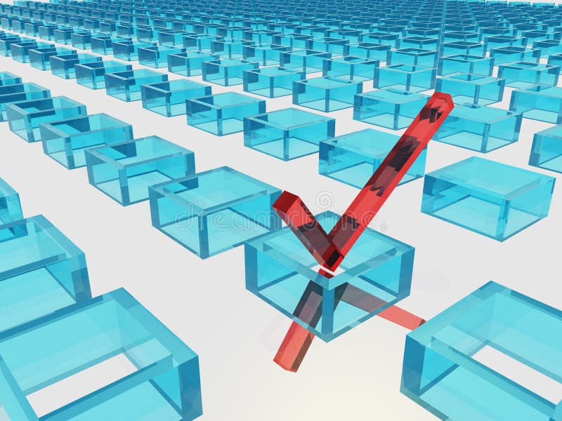 Three Dimension Check Mark stock illustration. Illustration of good ...