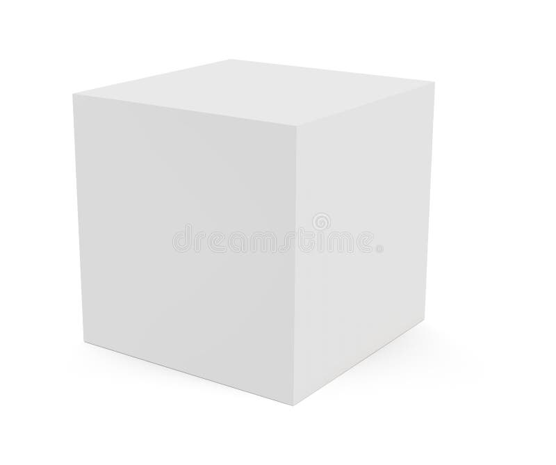 Three-dimension Cube Isolated on White Background Stock Vector ...
