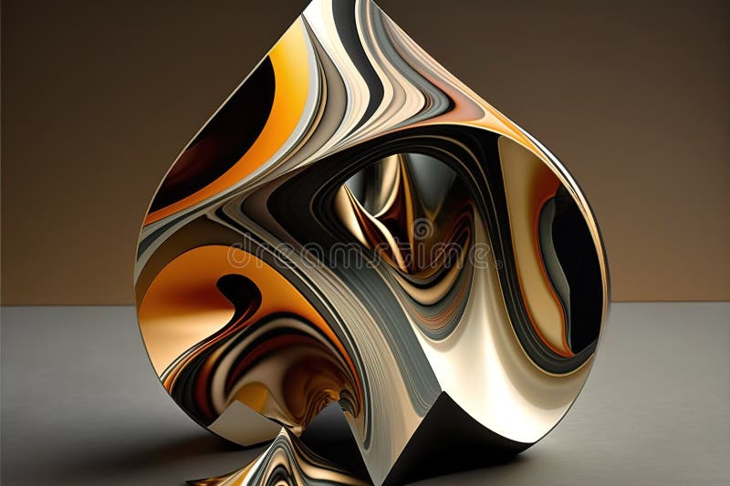 Three - Dimensional Abstract Form Stock Illustration - Illustration of ...