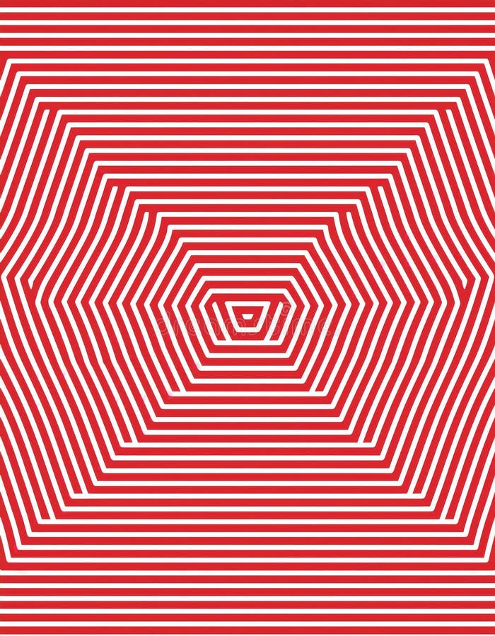 Three Dimensional Abstract Red and Orange Geometric Maze Pattern Design ...