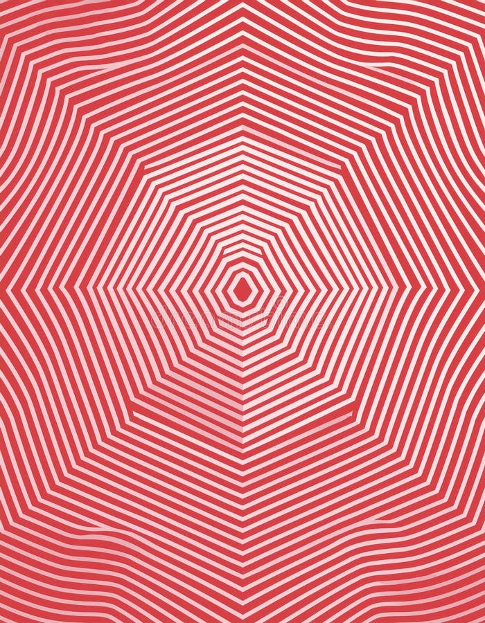 Three Dimensional Abstract Red and Orange Geometric Maze Pattern Design Stock Illustration ...