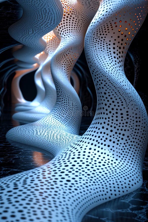 Three-dimensional Abstraction with a Pattern. 3d Illustration Stock ...