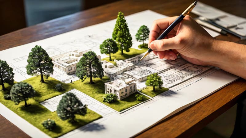 Three Dimensional Architectural Blueprint. Generative AI. Stock Video ...