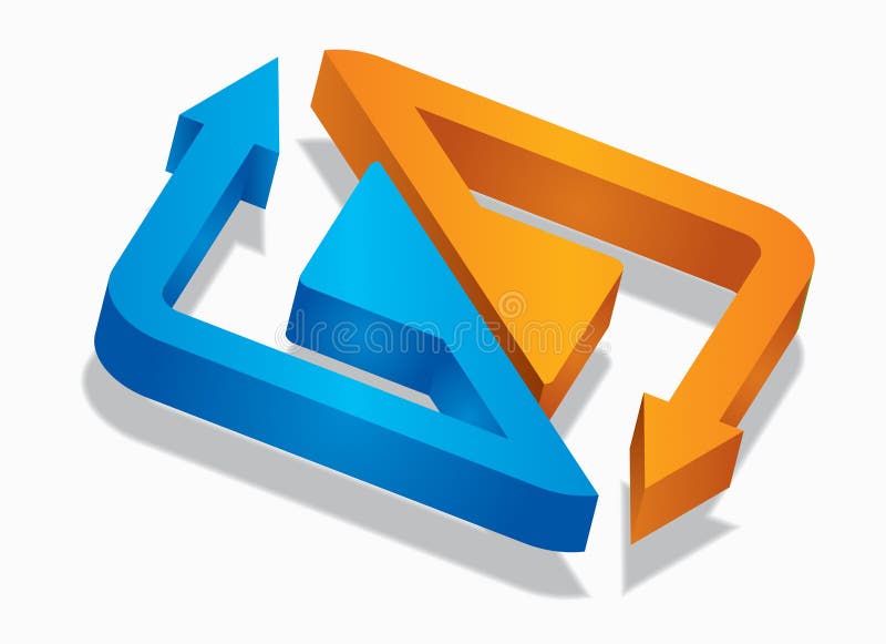 Three-dimensional Arrow Signs Stock Vector - Illustration of diversity ...