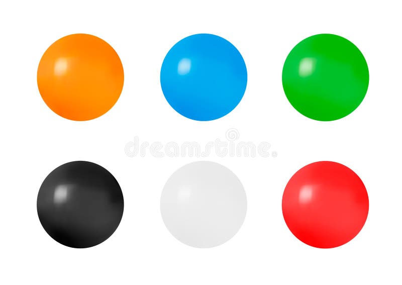 Three-dimensional Ball on a White Background.Surround the Area Stock ...