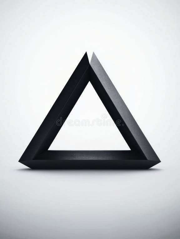 Three Dimensional Black Triangular Shape Creating a Striking Visual ...