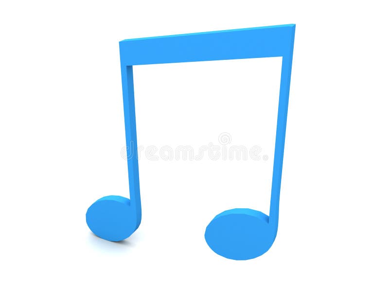 Three Dimensional Blue Musical Note Stock Illustration - Illustration ...