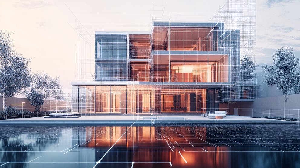 Three-Dimensional Blueprint of a Residential Building with Generative ...