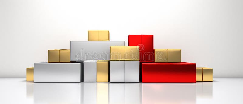 Three-dimensional Box Illustration, Dais Background, Ai Generated Stock ...