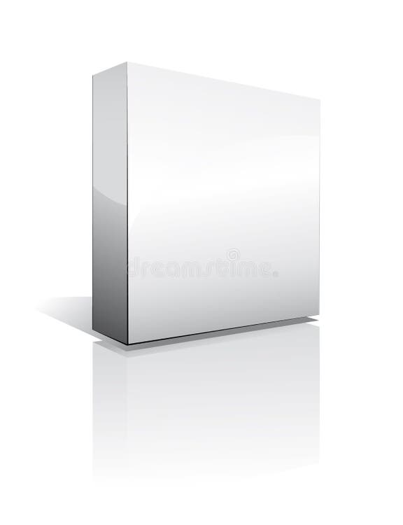 Three Dimensional Box with Shadow Stock Vector - Illustration of carton ...