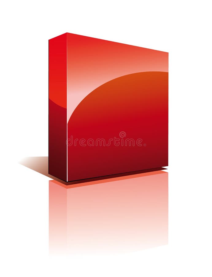 Three Dimensional Box with Shadow Stock Vector - Illustration of ...