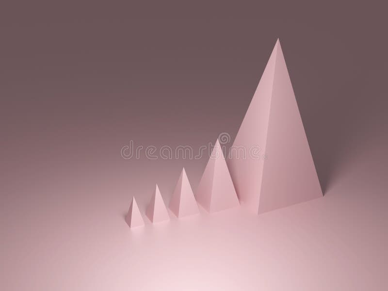 A Three-dimensional Chart in the Form of Increasing Pyramids. a Growing ...