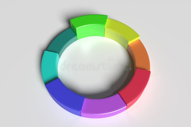 Three-dimensional Colorful Diagram Stock Illustration - Illustration of ...