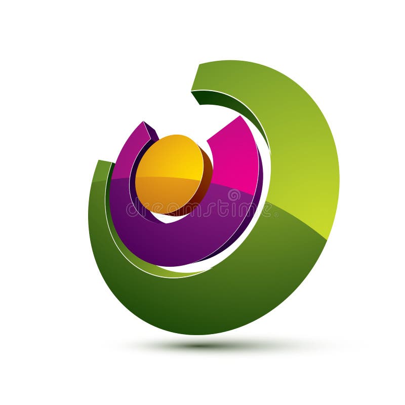 Three-dimensional Colorful Graphical Interface Icon Isolated on Stock ...