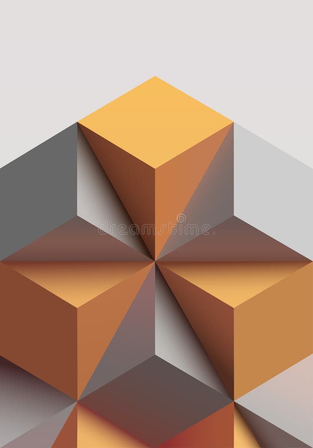 Three Dimensional Complex Shape. Abstract Poster Design Template ...