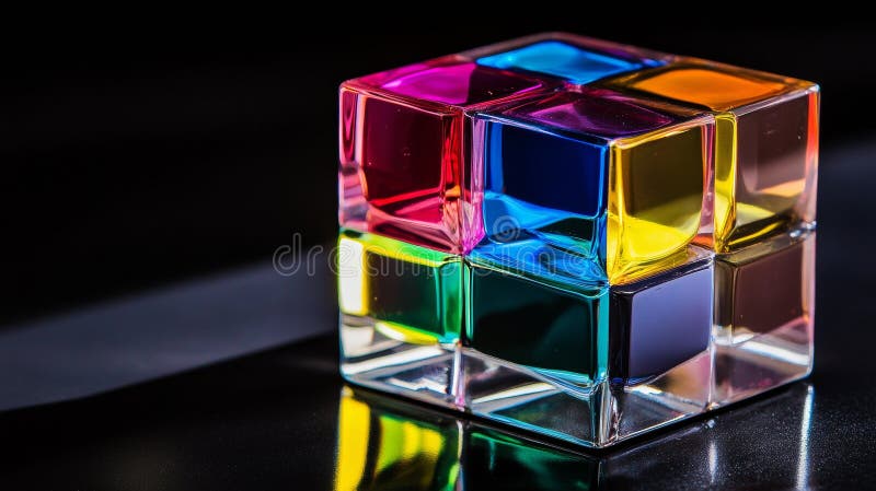 The Three Dimensional Crystal Cubes are Being Rendered with a ...