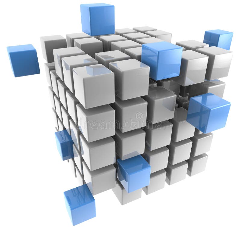 Three-dimensional cube stock illustration. Illustration of concept ...