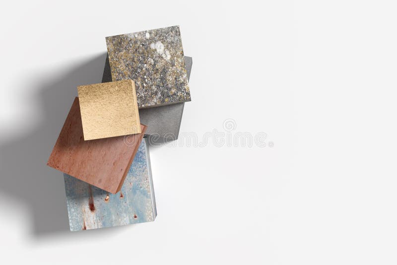 Three-dimensional Cube Made of Different Material Stock Illustration ...