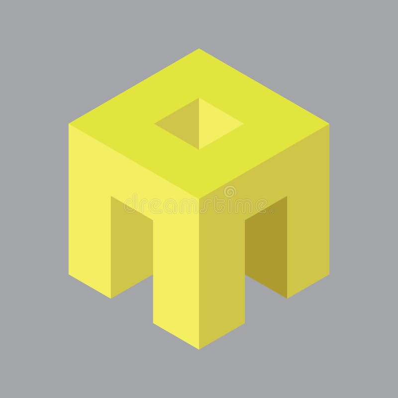 Three Dimensional Cube. Vector Illustration Decorative Design Stock ...