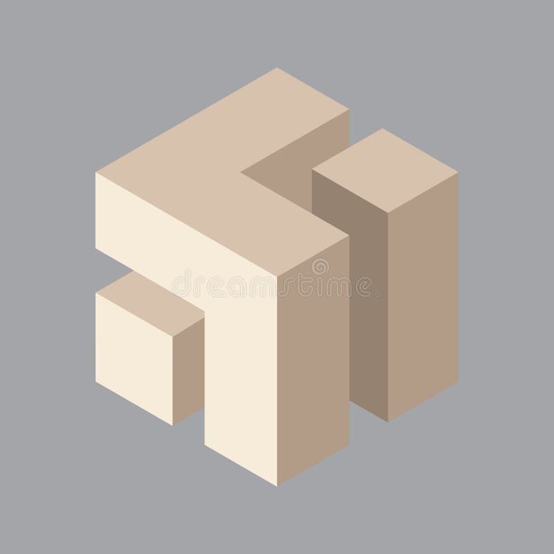 Three Dimensional Cube. Vector Illustration Decorative Design Stock ...
