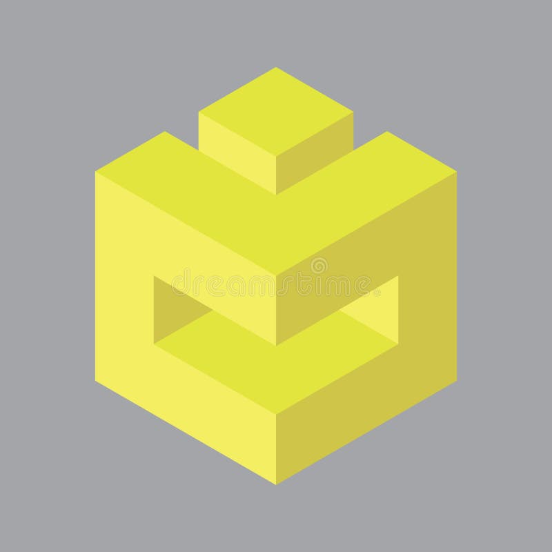 Three Dimensional Cube. Vector Illustration Decorative Design Stock ...