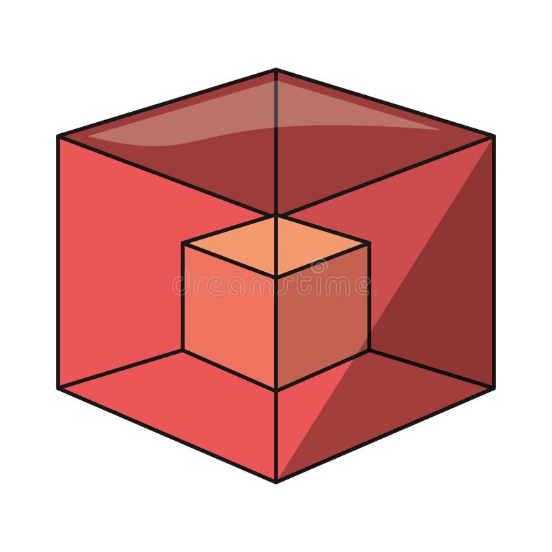 Three Dimensional Cubes Symbol Isolated Stock Vector - Illustration of ...