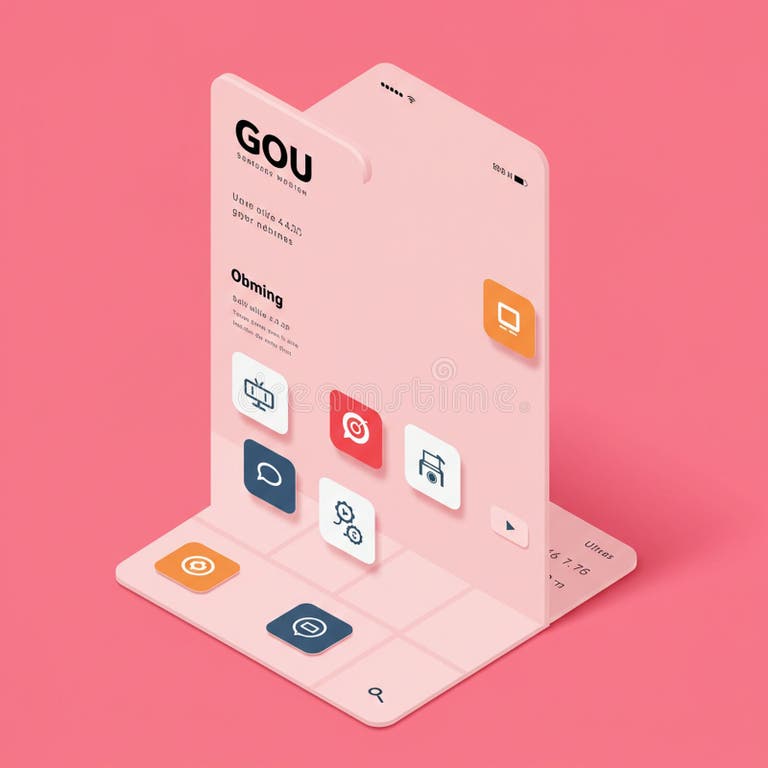 Three-dimensional Digital Interface Concept Featuring Two Perpendicular ...