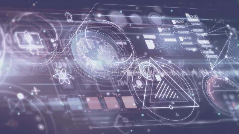 Animated Digital Data Array in the Form of Infographics Stock Video ...