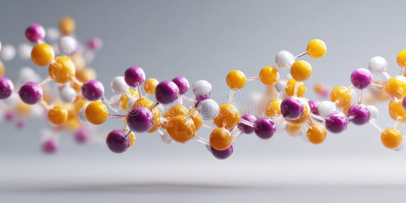 Molecular Structure Representation Showcasing Vibrant Colors and ...