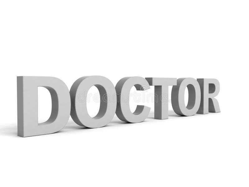 Three Dimensional Doctor Word Stock Illustration - Illustration of text ...