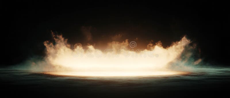 Three-dimensional Dust Texture with Floating Light and Depth Against a ...