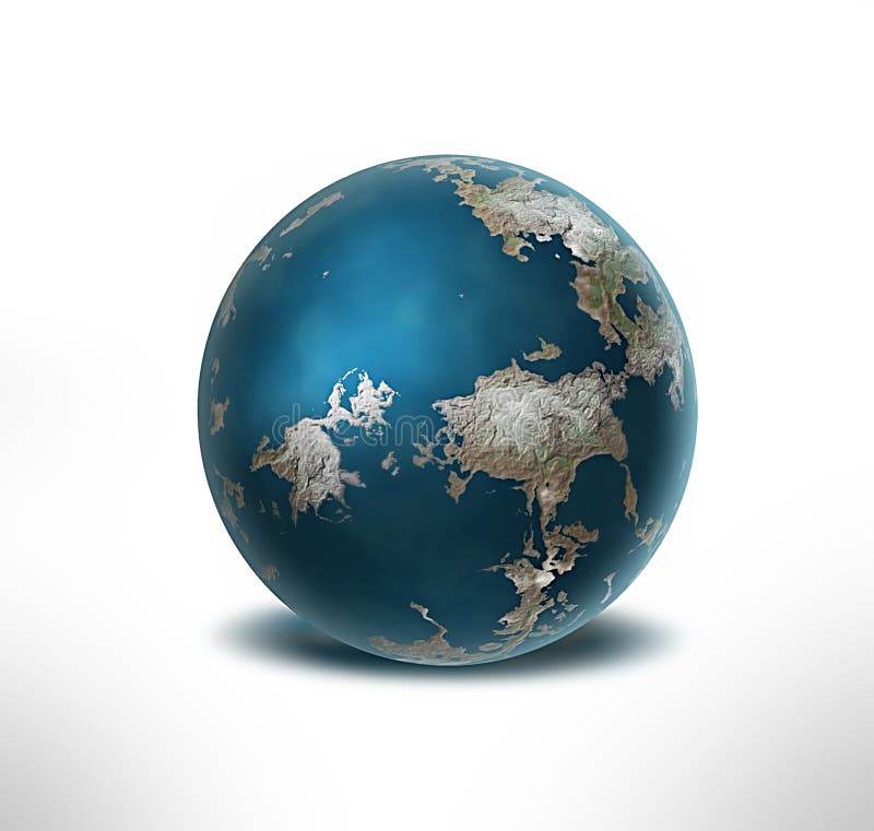 Three-dimensional earth stock illustration. Illustration of digital ...