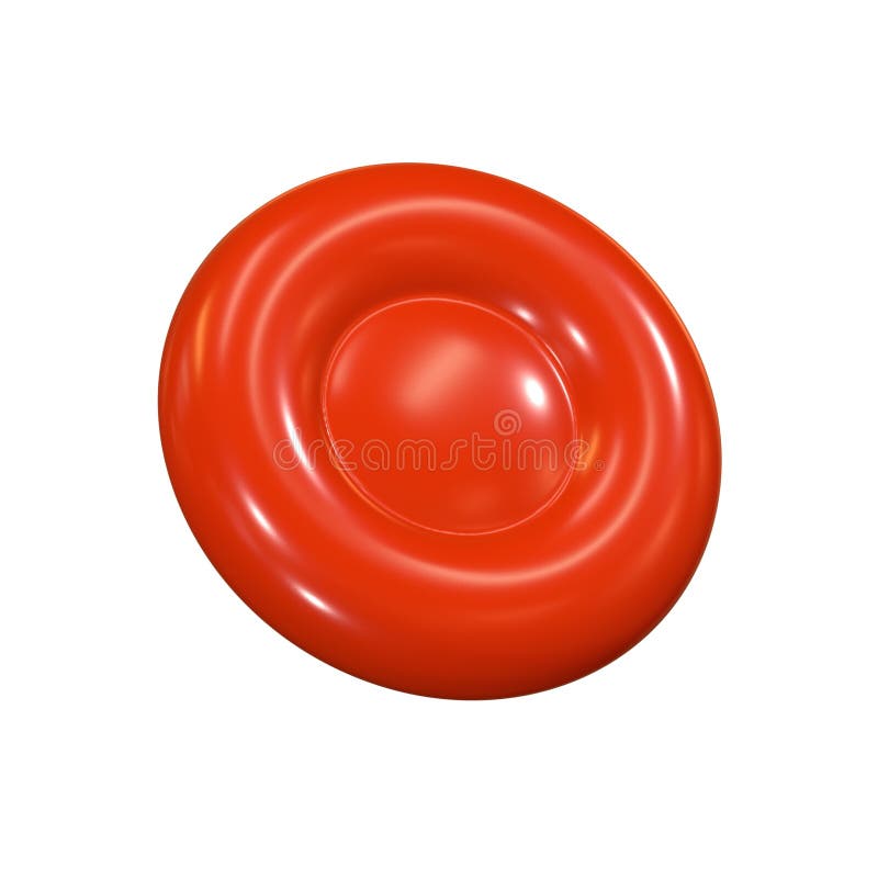 Cell Blood 3d Illumination on White Background Stock Illustration ...