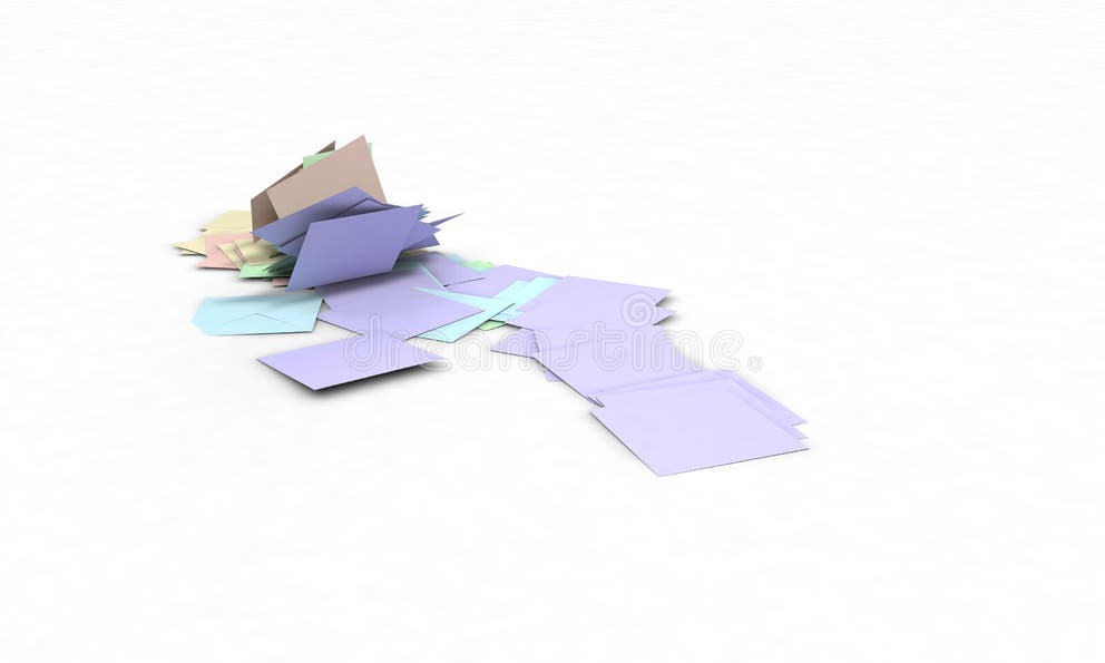 Three-dimensional Envelope Background Colors Stock Illustration ...
