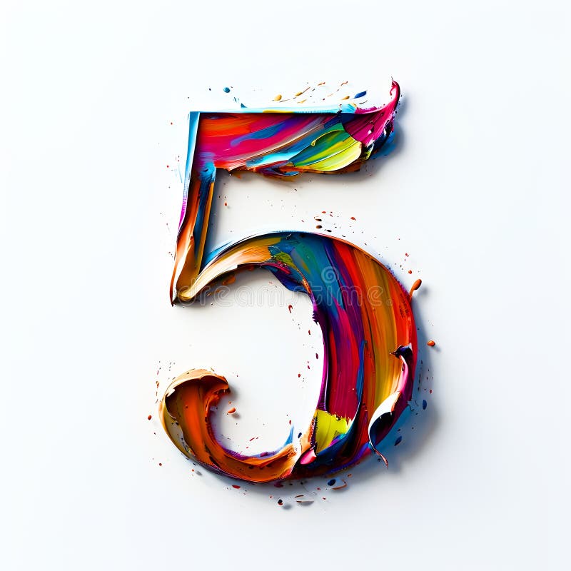 The Three-dimensional Figure "6", Made in the Technique of Oil Painting ...