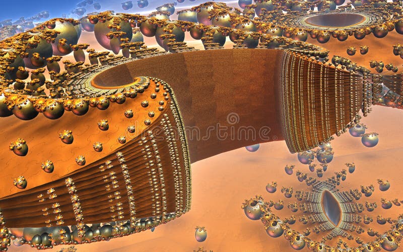 Three-dimensional fractal stock illustration. Illustration of cube ...