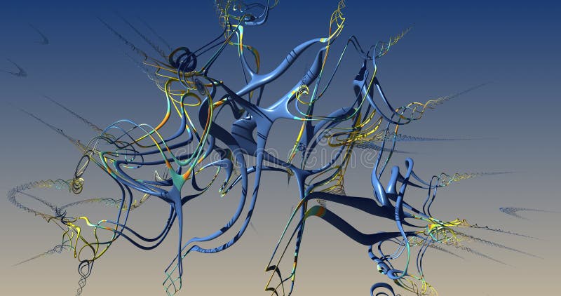 Three-dimensional fractals stock illustration. Illustration of geometry ...