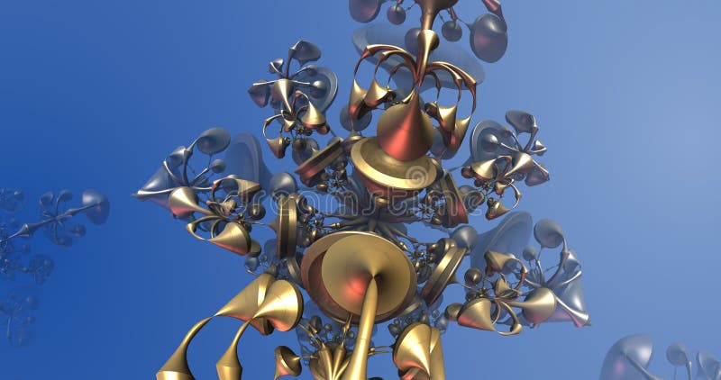 Three-dimensional fractals stock illustration. Illustration of function ...