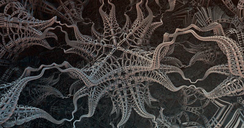 Three-dimensional fractals stock illustration. Illustration of ...